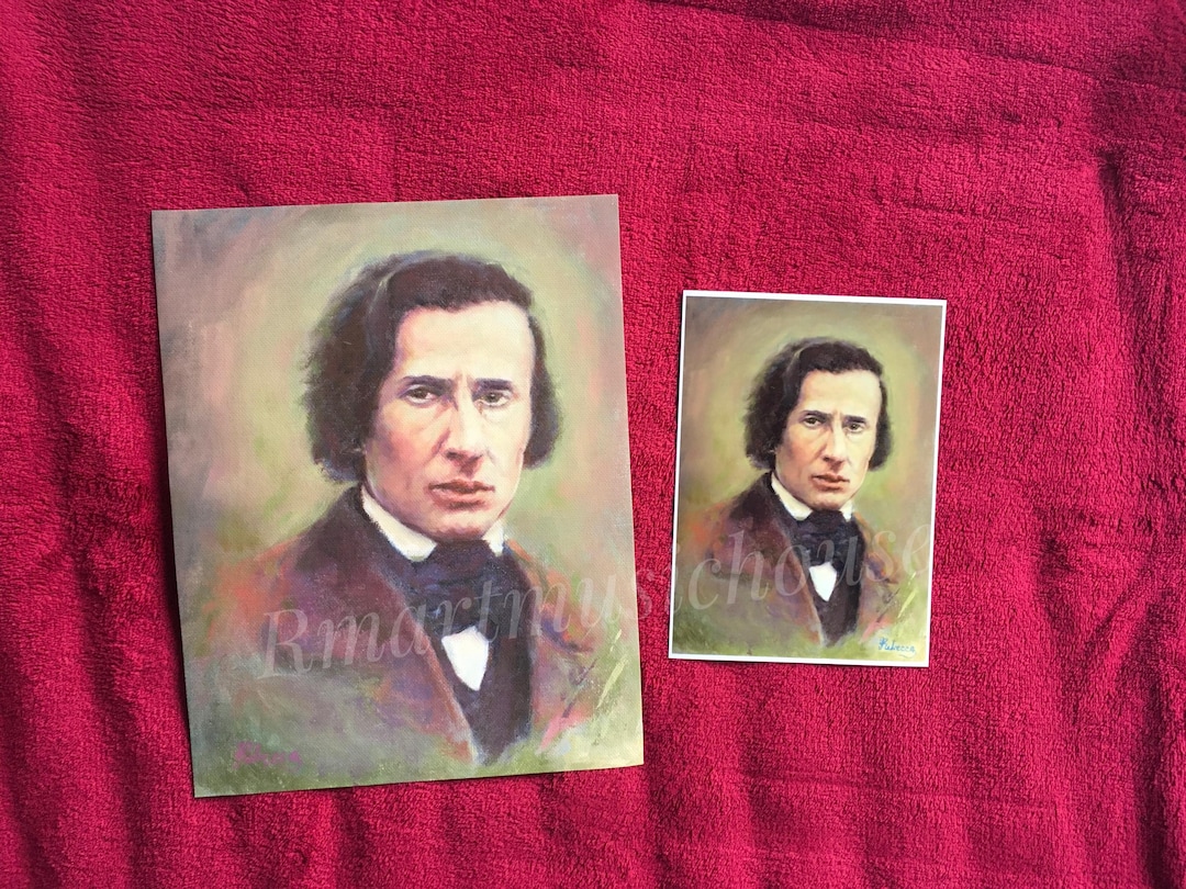 PRINT of Frederic Chopin Oil Painting Free Shipping Poland Composer ...