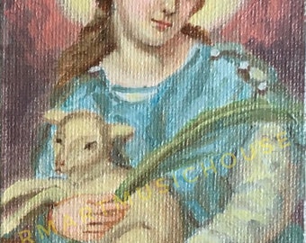 St Agnes Painting - Etsy