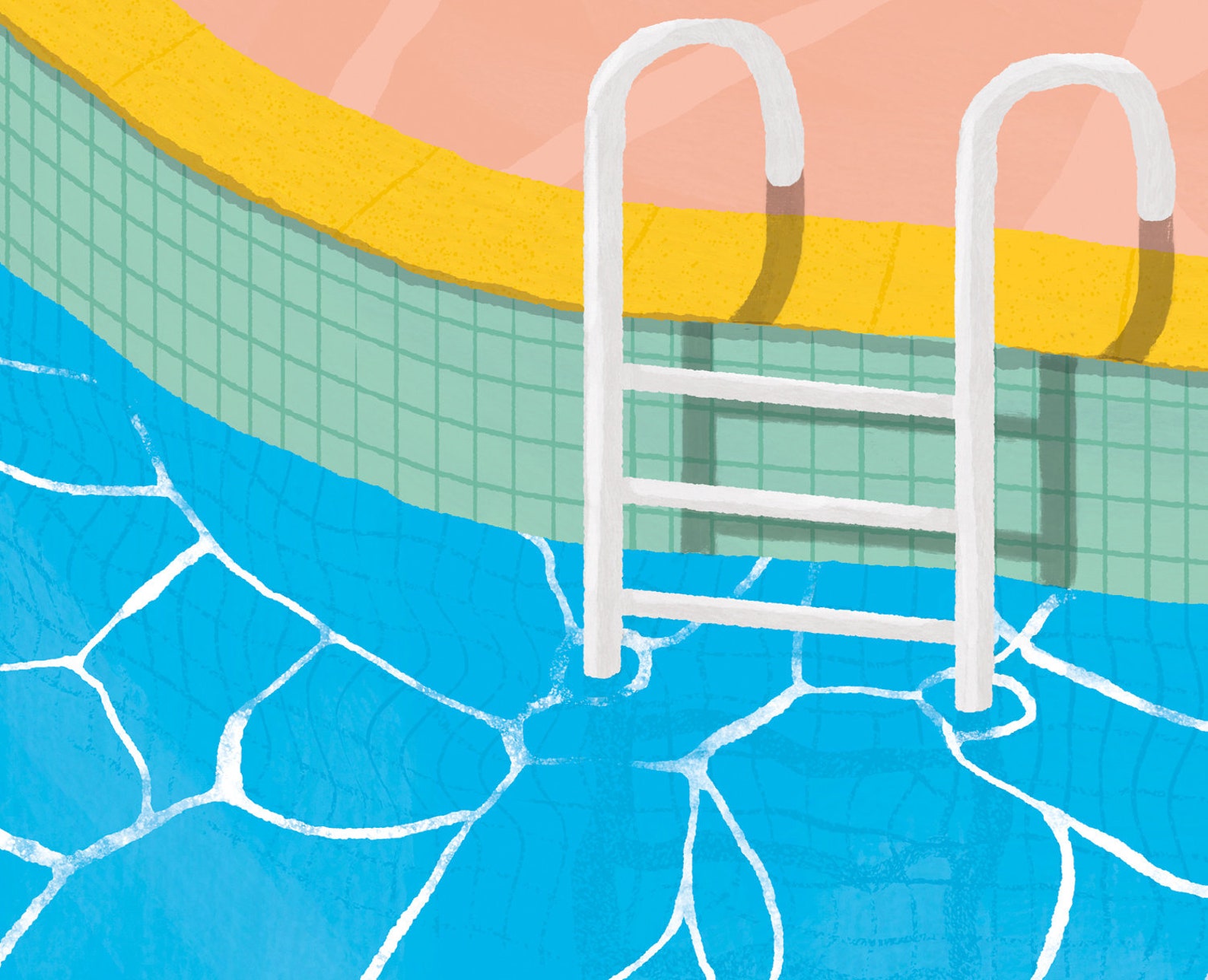 By the Pool Poster Summer Illustration Endless Summer Poster | Etsy