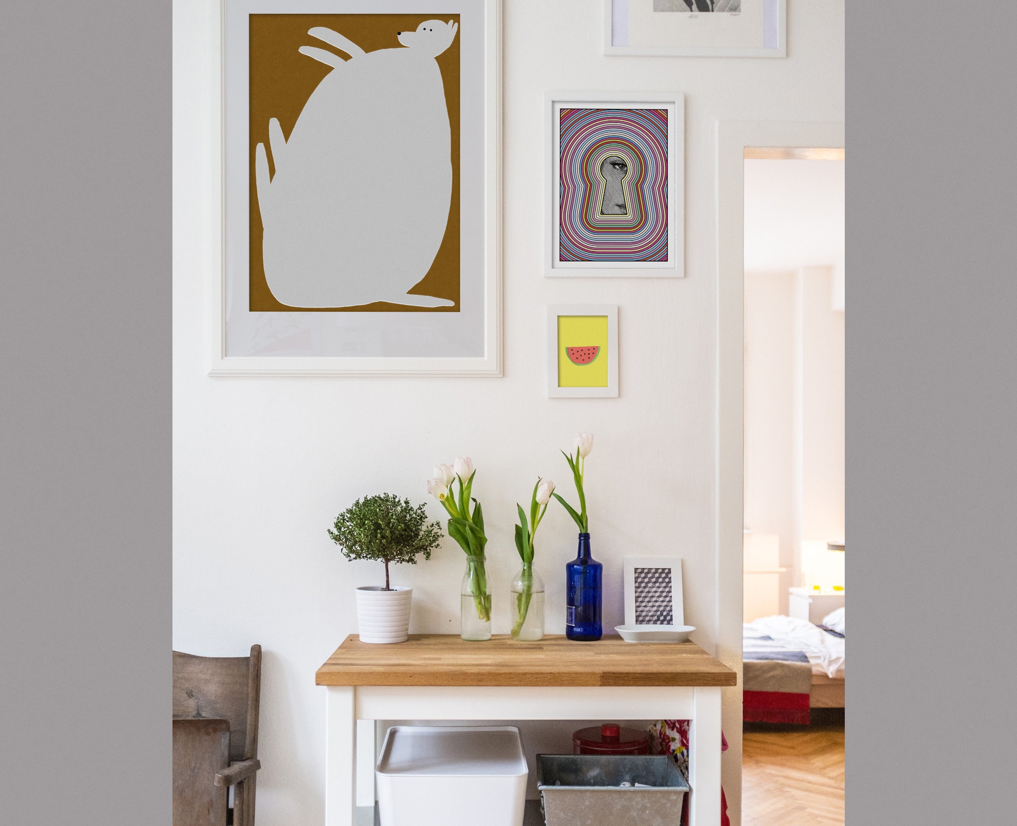 Chunky Dog Poster Dog Print Fat Dog Wall Art Dog Illustration - Etsy