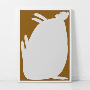 Chunky Dog Poster Dog Print Fat Dog Wall Art Dog Illustration Chunky ...