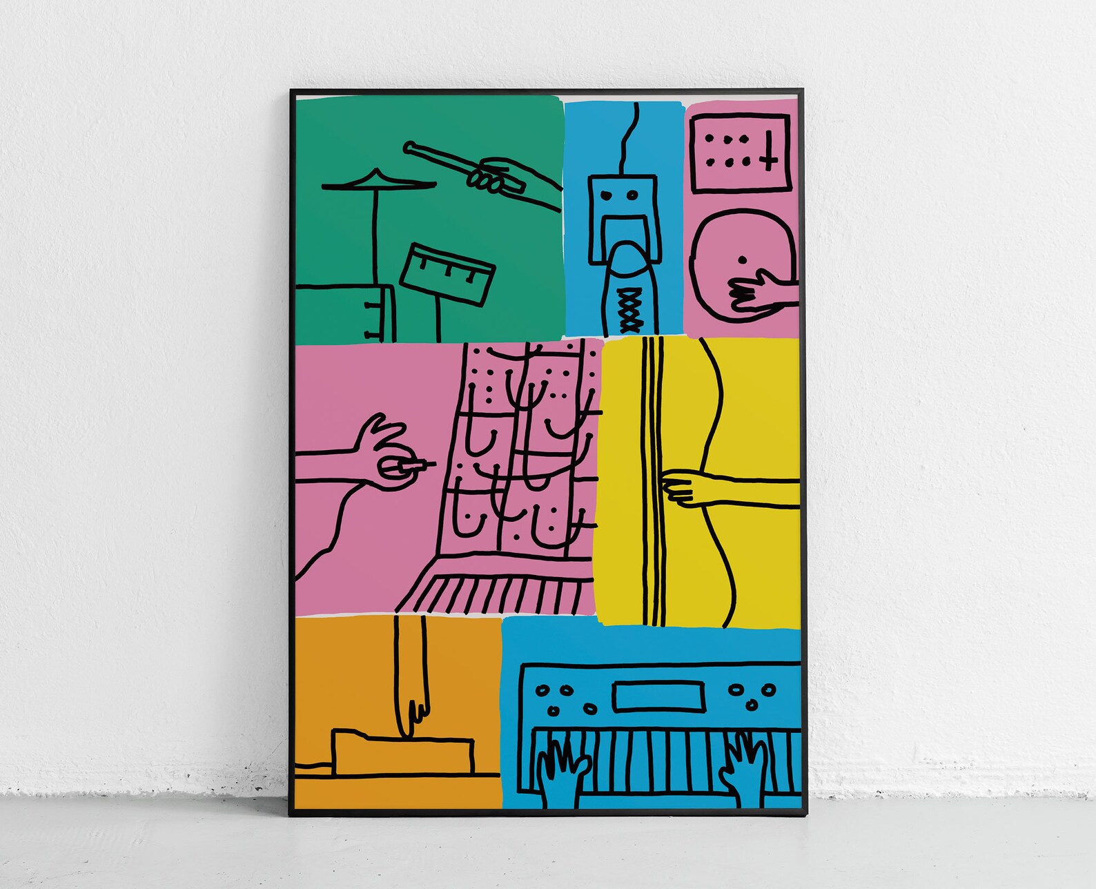 Music Band Poster Instruments Poster Music Prints Synthesizer Poster DJ ...