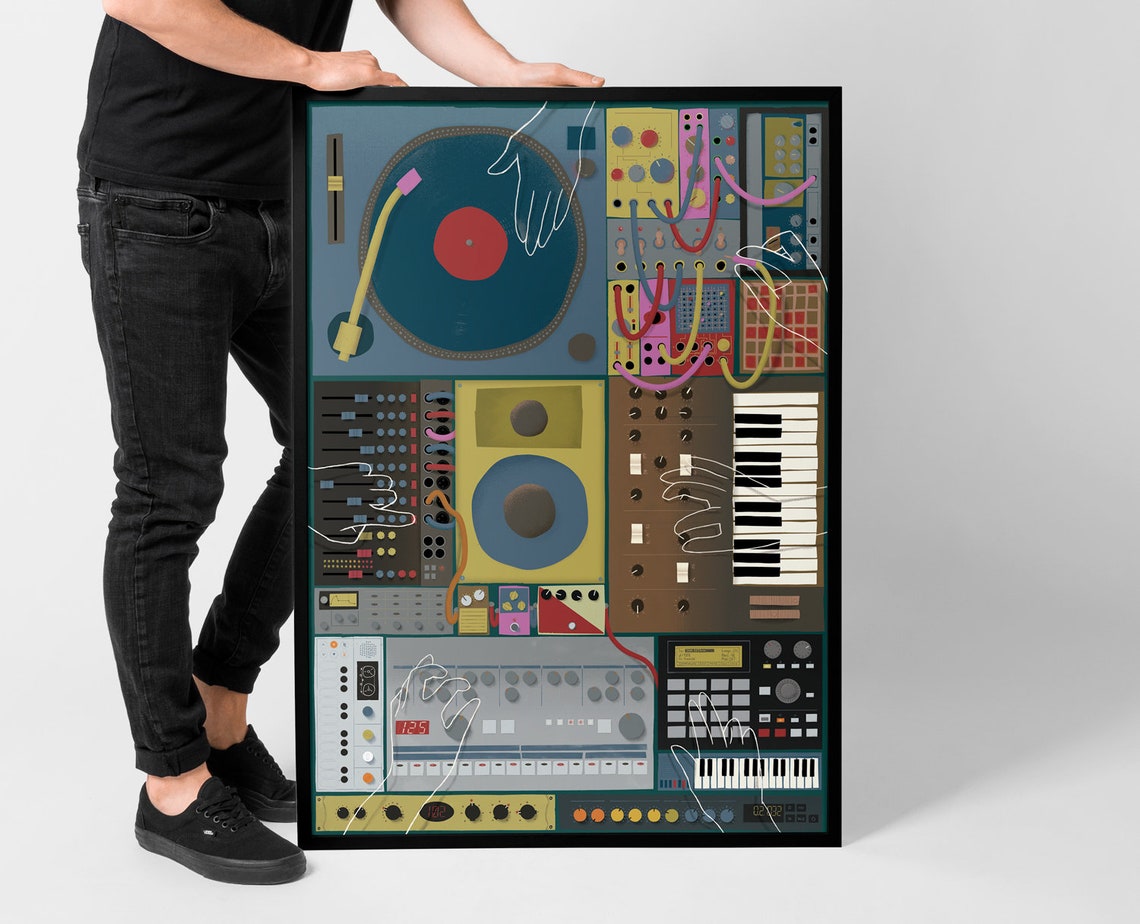 Jam Session Poster Instruments Poster Instrument Illustration | Etsy