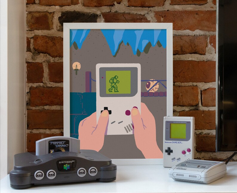 The Adventure Poster Game Boy Wall Art Game Boy Video Game Print ...