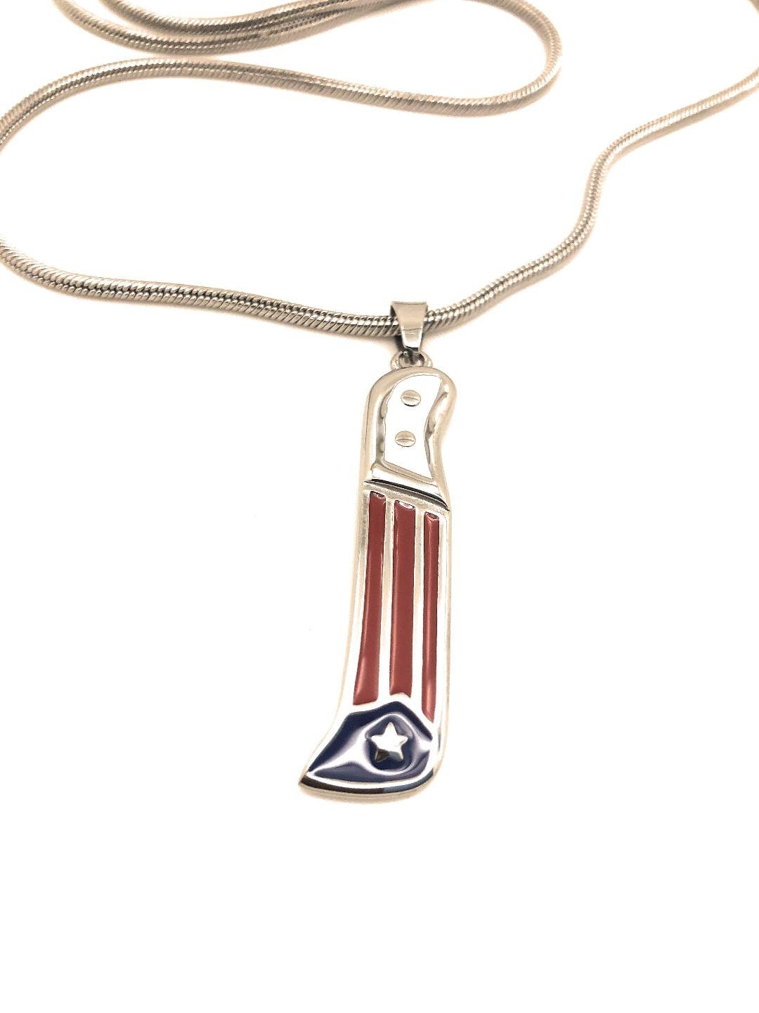 Puerto Rican Machete Pendant With Snake Chain - Etsy