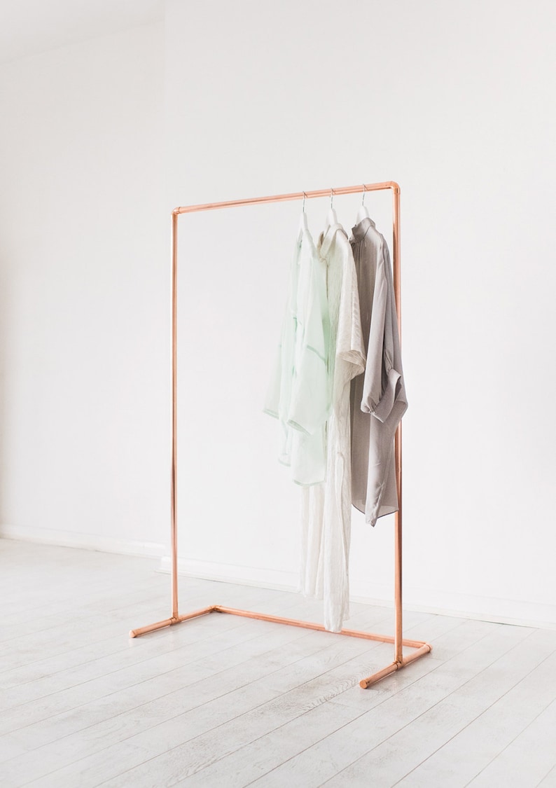 Minimal Copper Pipe Clothing Rail / Garment Rack / Clothes - Etsy