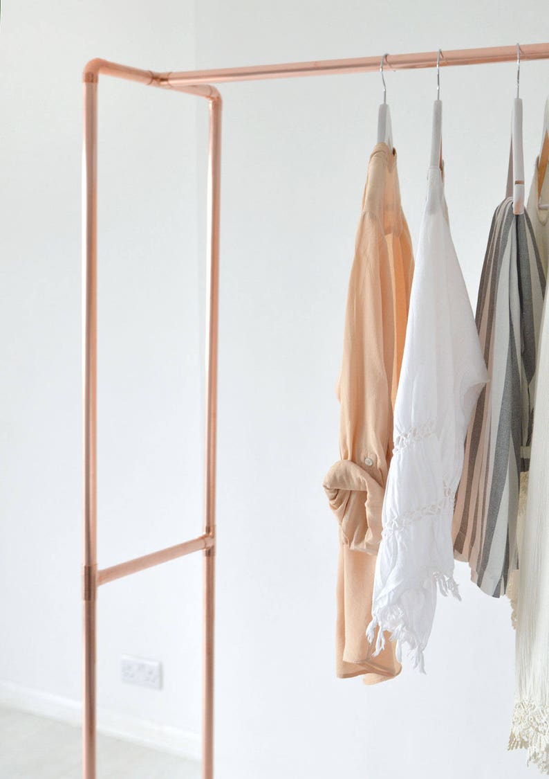 Hotel Porter Style Copper Pipe Clothing Rail / Garment Rack / - Etsy
