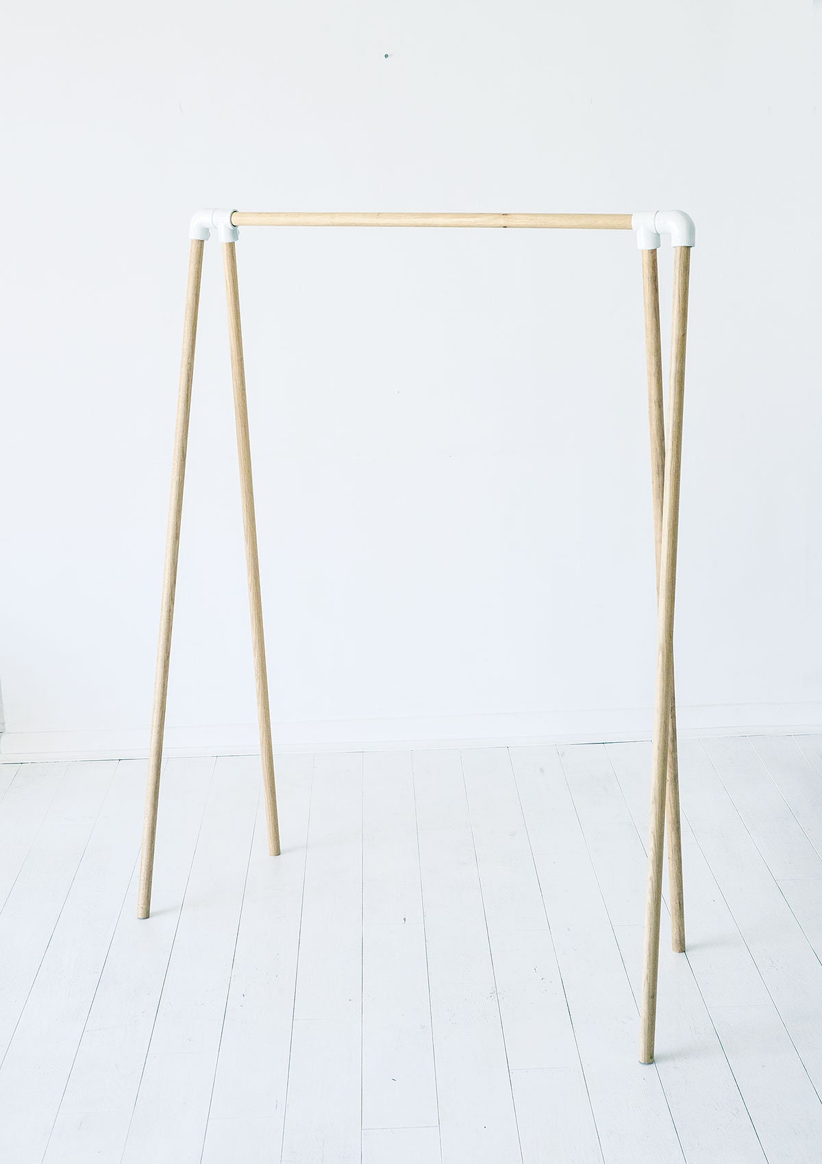 A Frame Solid Oak Clothing Rail With off White Detailing / - Etsy