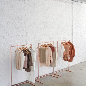 Minimal Copper Pipe Clothing Rail / Garment Rack / Clothes Storage ...