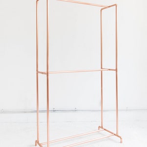 Double Copper Pipe Clothing Rail / Clothes Storage / Garment Rack - Etsy