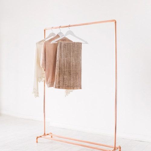 Copper Pipe Clothing Rail / Garment Rack / Clothes Storage - Etsy