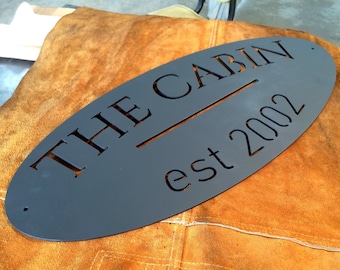 Round Metal Sign Custom Home Decor Personalized | Etsy