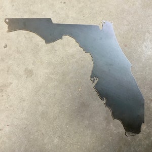 State of Florida With Heart | Custom Metal Sign | Metal Wall Art ...