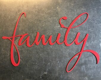 Beautiful Metal Lettering Wall Art Sign Cursive Text | Etsy