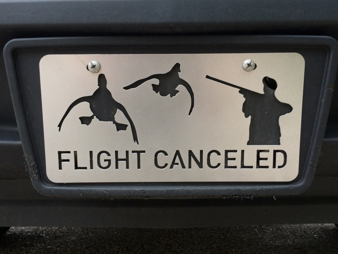 Flight Canceled - License Plate Cover | Duck Hunting | Metal | Vanity ...