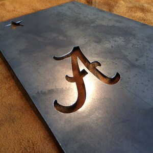 Alabama With Bama Script A | Heart of Dixie| Custom Metal Sign | Metal ...