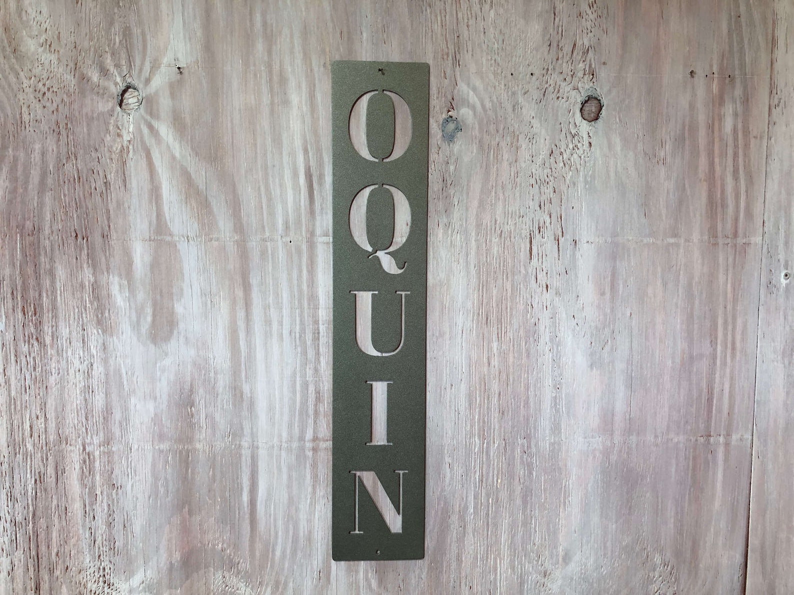 Custom Name Sign Modern Vertical Horizontal Metal Personalized Last ...