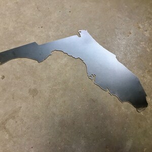 State of Florida With Heart | Custom Metal Sign | Metal Wall Art ...