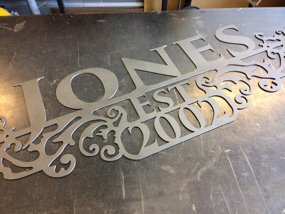 30 Custom Metal Sign Last Name Wall Art Wedding Gift | Etsy