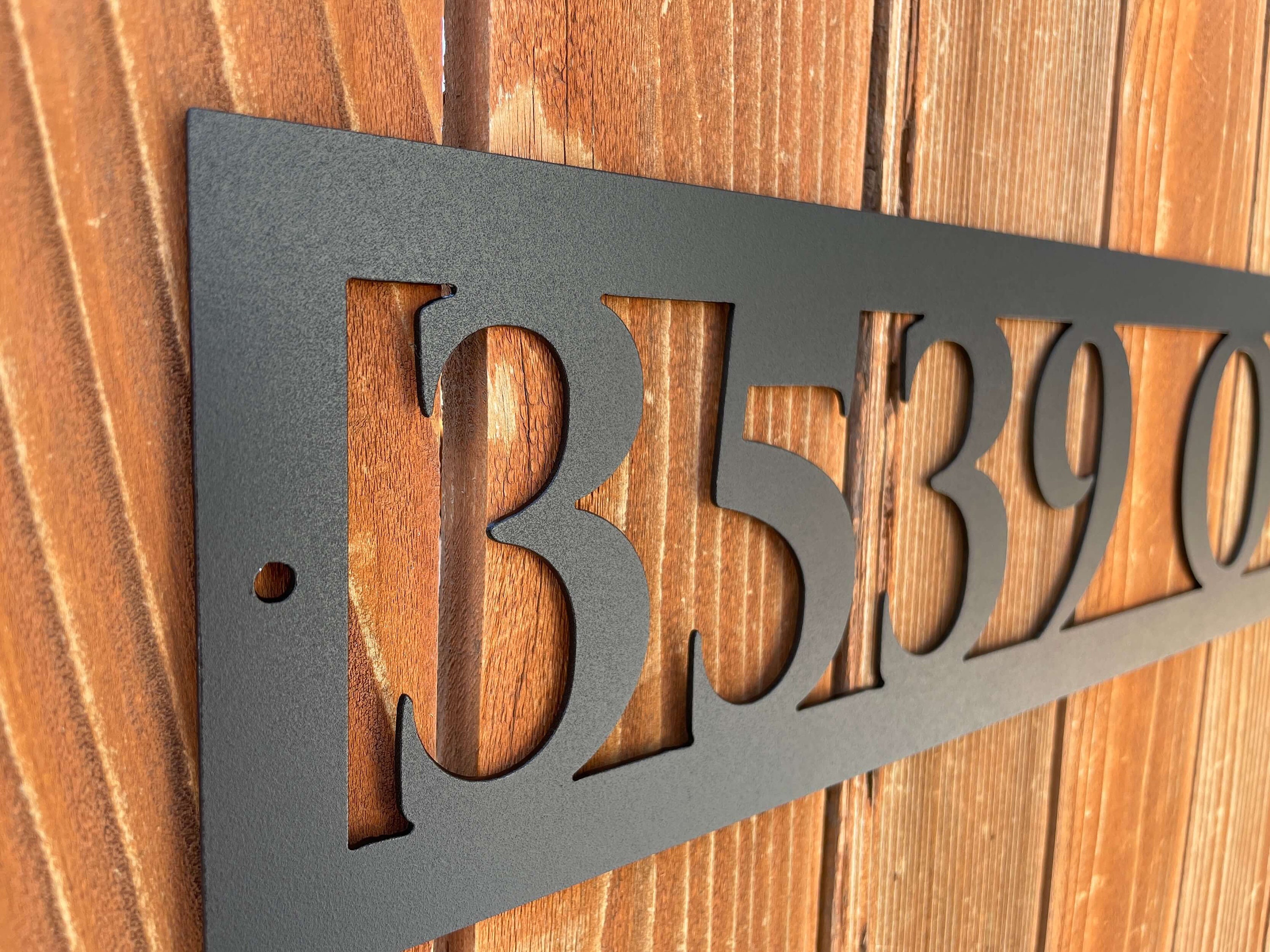 Custom Address Marker Metal Sign | Modern House Number | Last Name ...