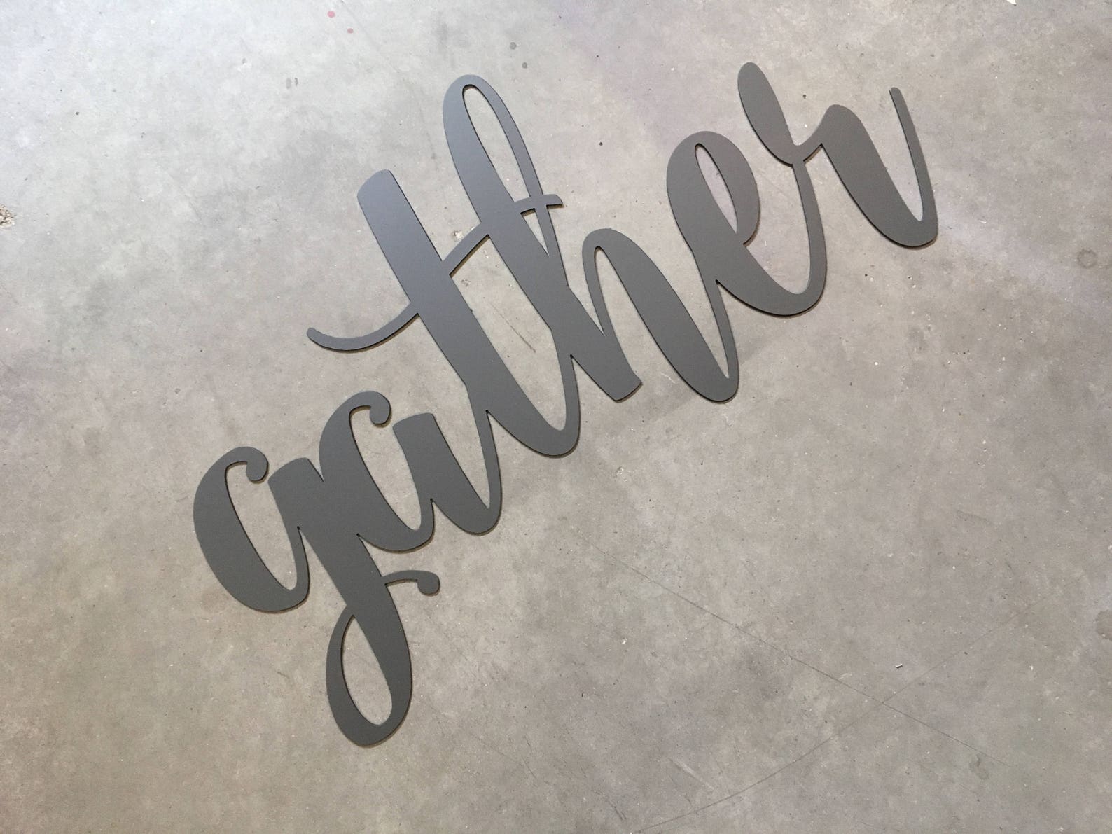 Gather Metal Lettering Steel Wall Art Sign Script | Etsy