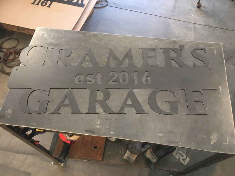 Custom Metal Sign | Garage Sign | Man Cave | First Name | Last Name ...