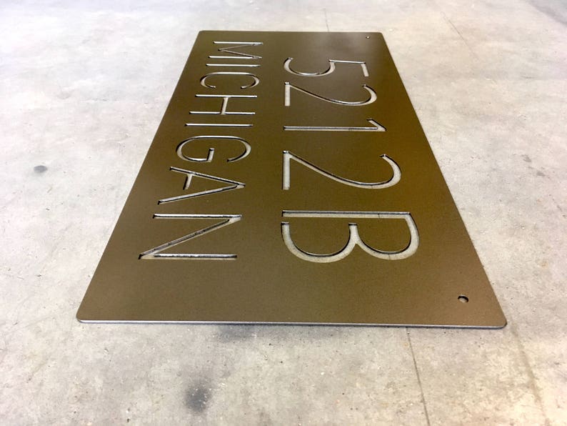 Custom Metal Sign Address Number Marker Simple House | Etsy