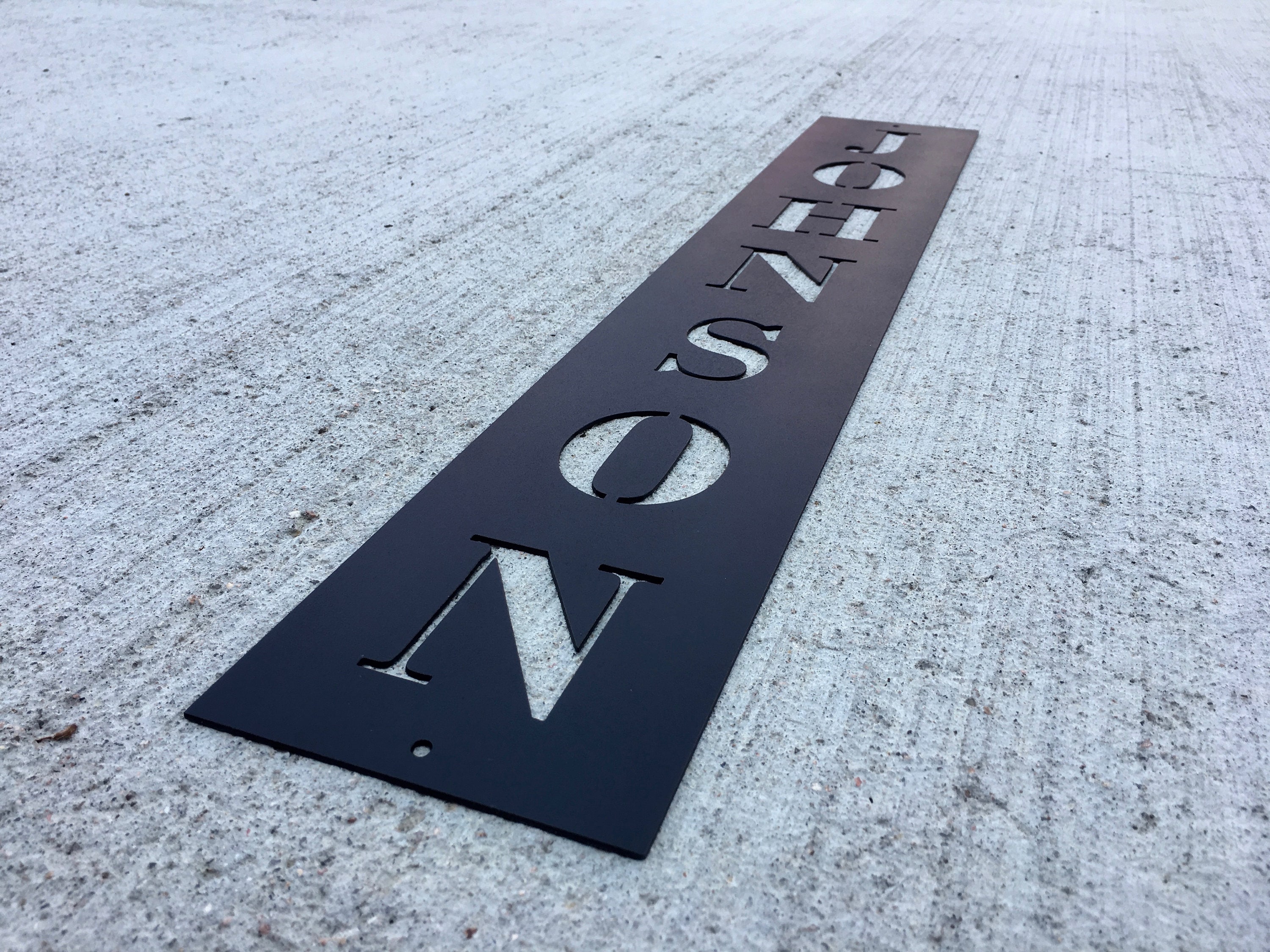 Custom Name Sign Modern Vertical Horizontal Metal | Etsy