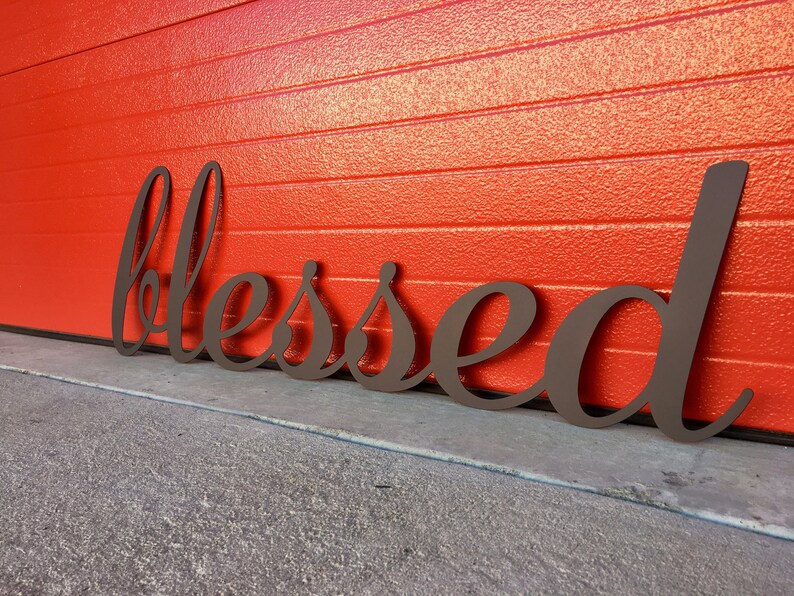 Blessed | Metal Lettering | Steel Home Decor | Blessed | Wall Art ...