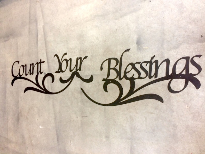 Count Your Blessings Custom Metal Sign Metal Wall Art | Etsy