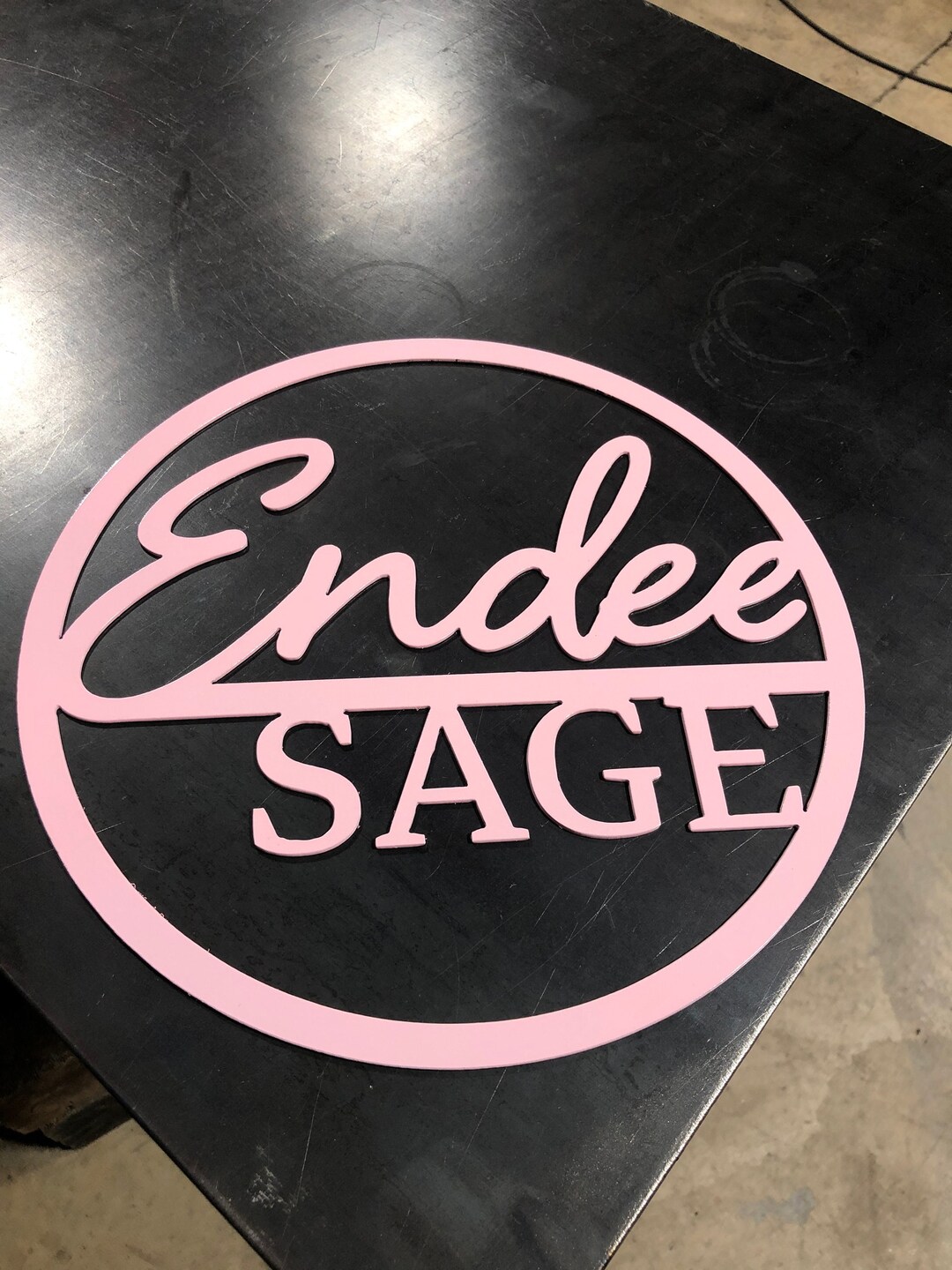 Personalized Circular Name Sign – Custom Metal Name Sign | Gift | Back ...