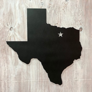 Texas With Star Custom Metal Sign Metal Wall Art Home - Etsy