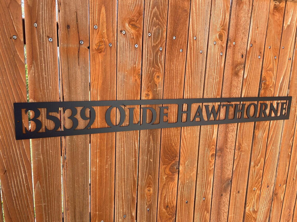 Custom Address Marker Metal Sign Modern House Number Last | Etsy