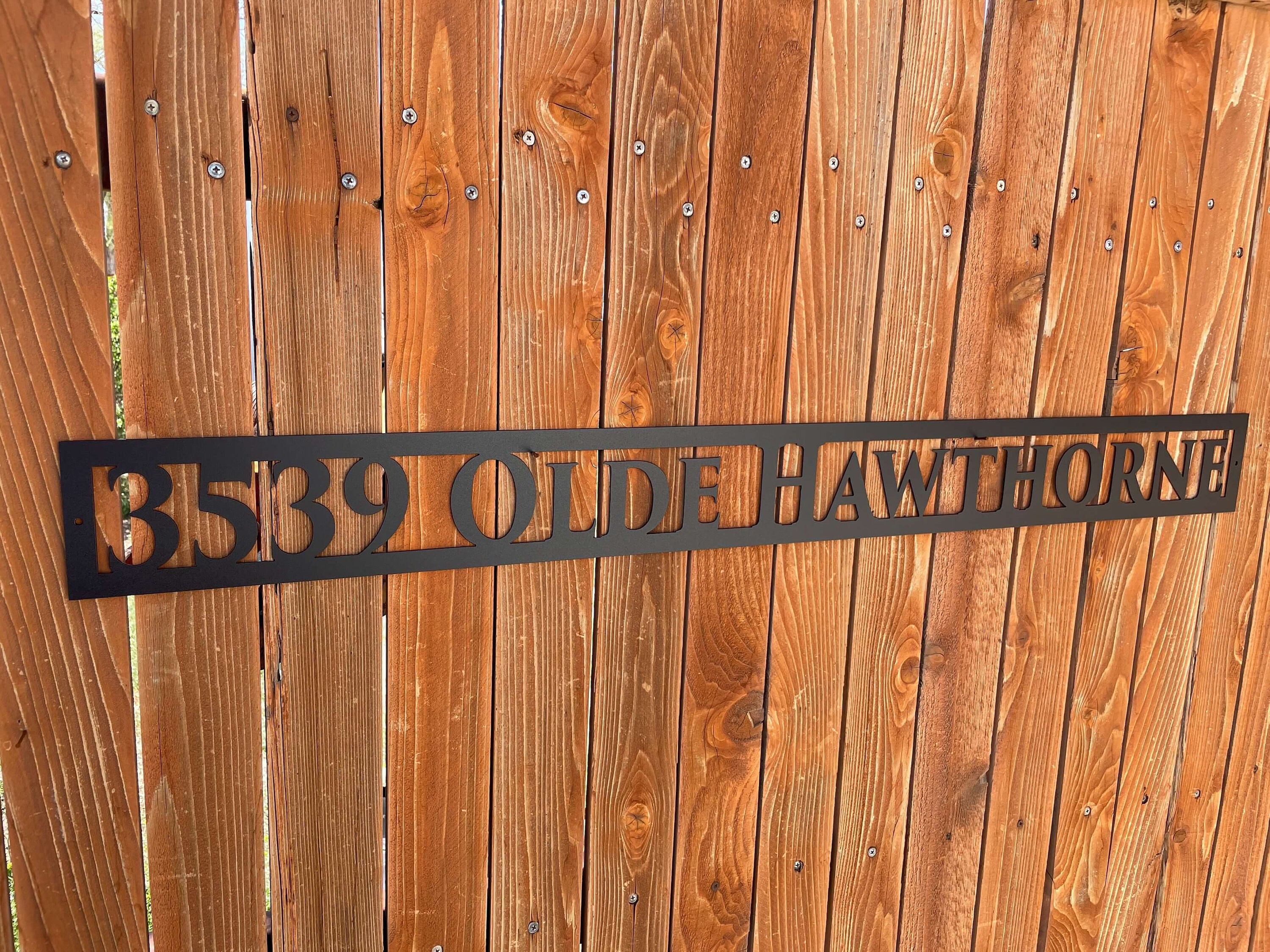 Custom Address Marker Metal Sign | Modern House Number | Last Name ...
