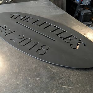 Custom Metal Sign - Established Year | Personalized Wedding Gift | Home ...