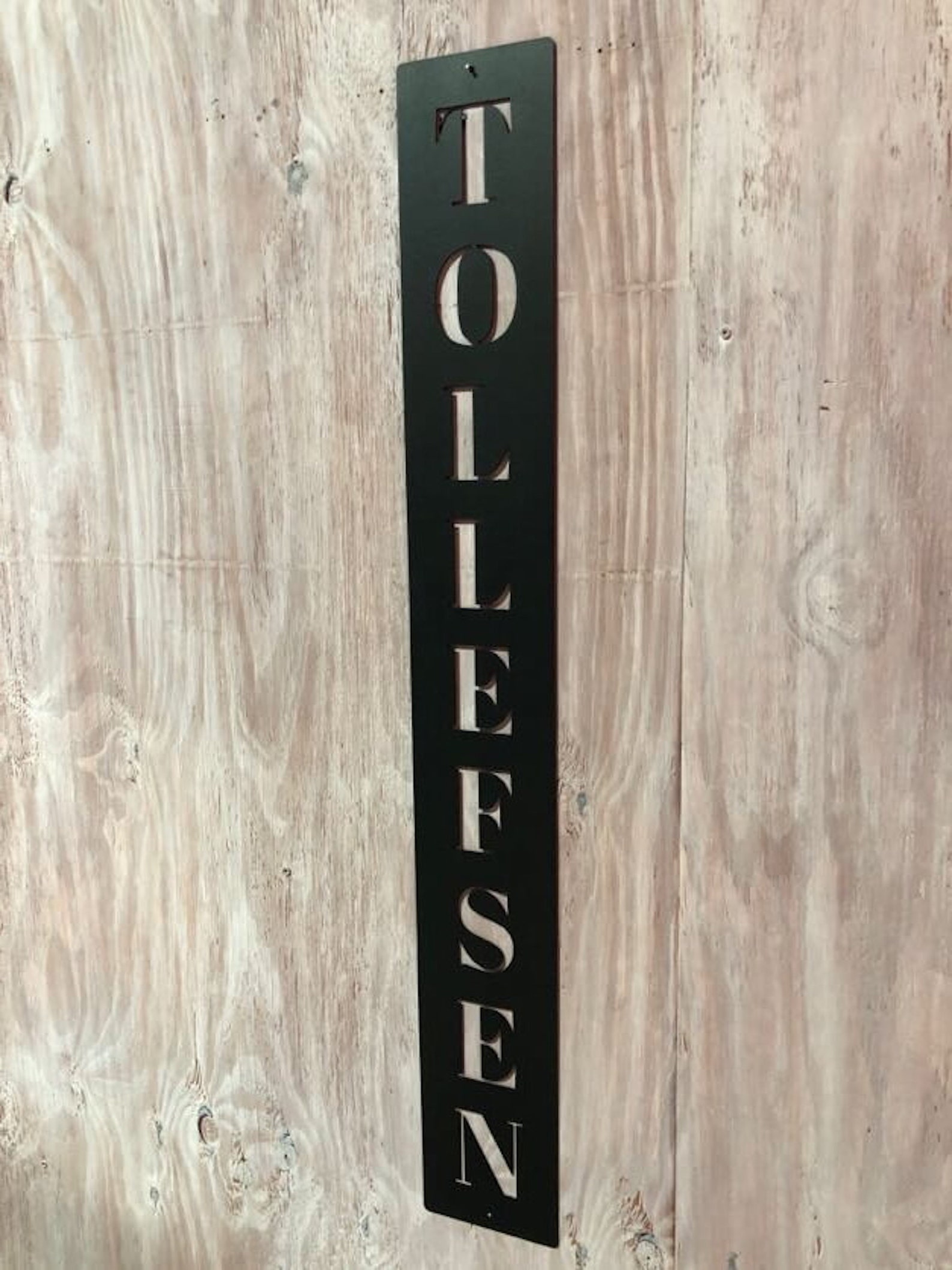 Custom Name Sign Modern Vertical Horizontal Metal Personalized Last ...