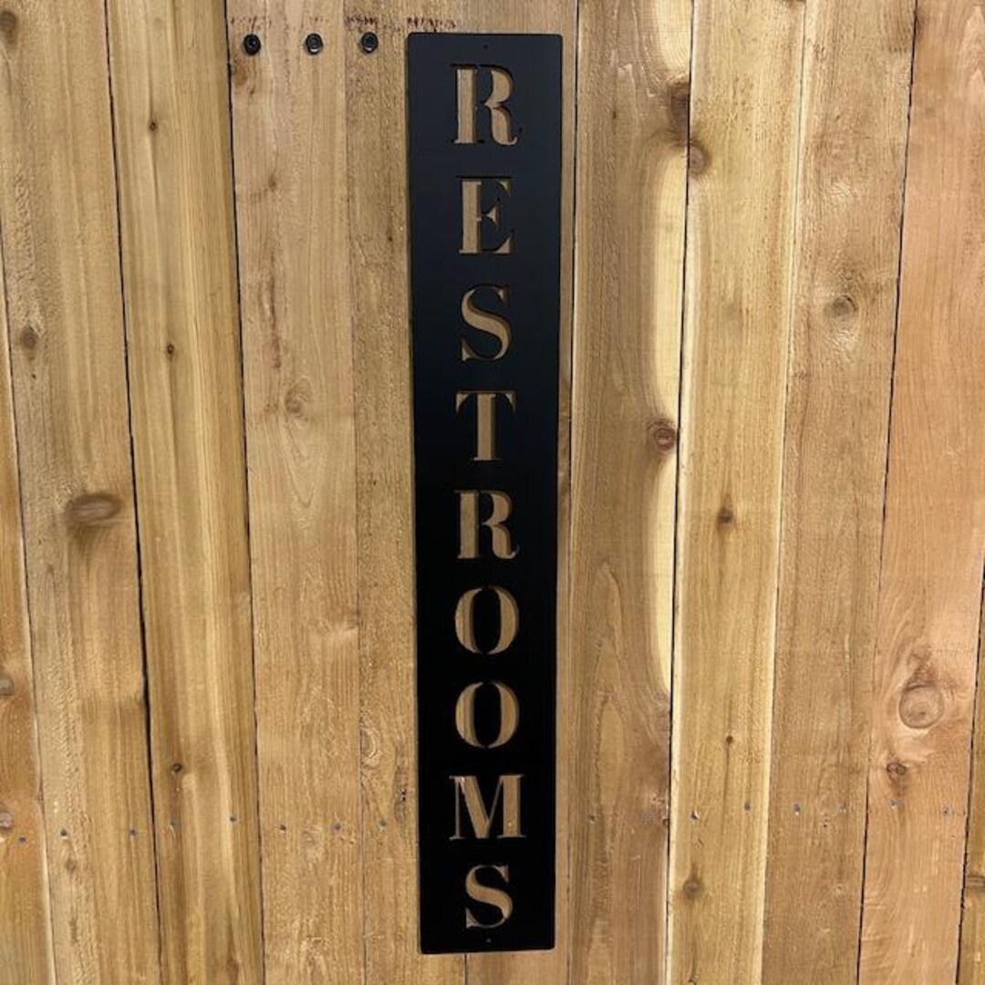 Vertical Restroom Metal Sign | Home | Bathroom | Business | Family ...
