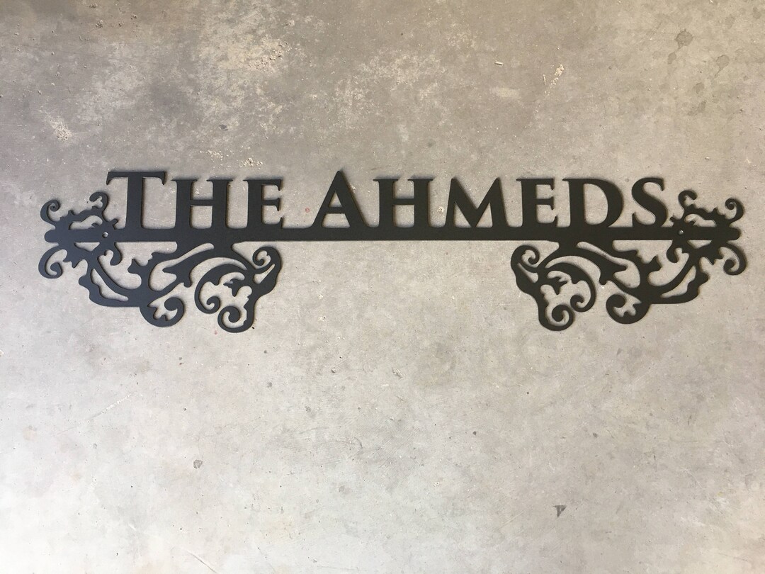 Custom Metal Sign - Last Name Wall Art | Wedding Gift | Christmas Gift ...