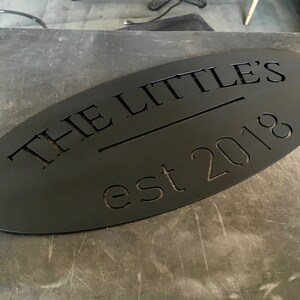 Custom Metal Sign - Established Year | Personalized Wedding Gift | Home ...