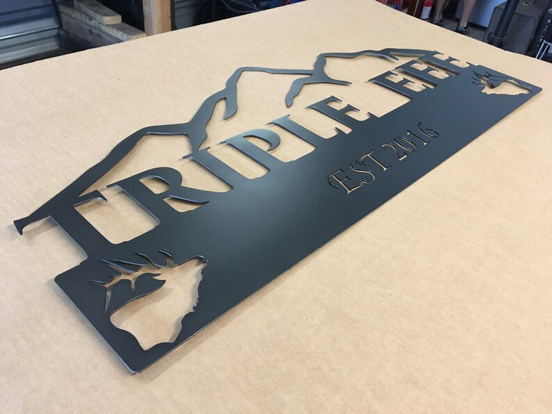 Custom Metal Sign Last Name Elk Ranch Estate | Etsy