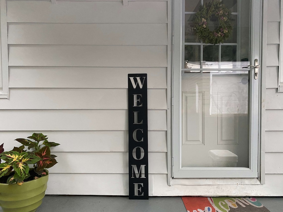 Vertical Welcome Sign for the Home | Rustic Chic | Family ...