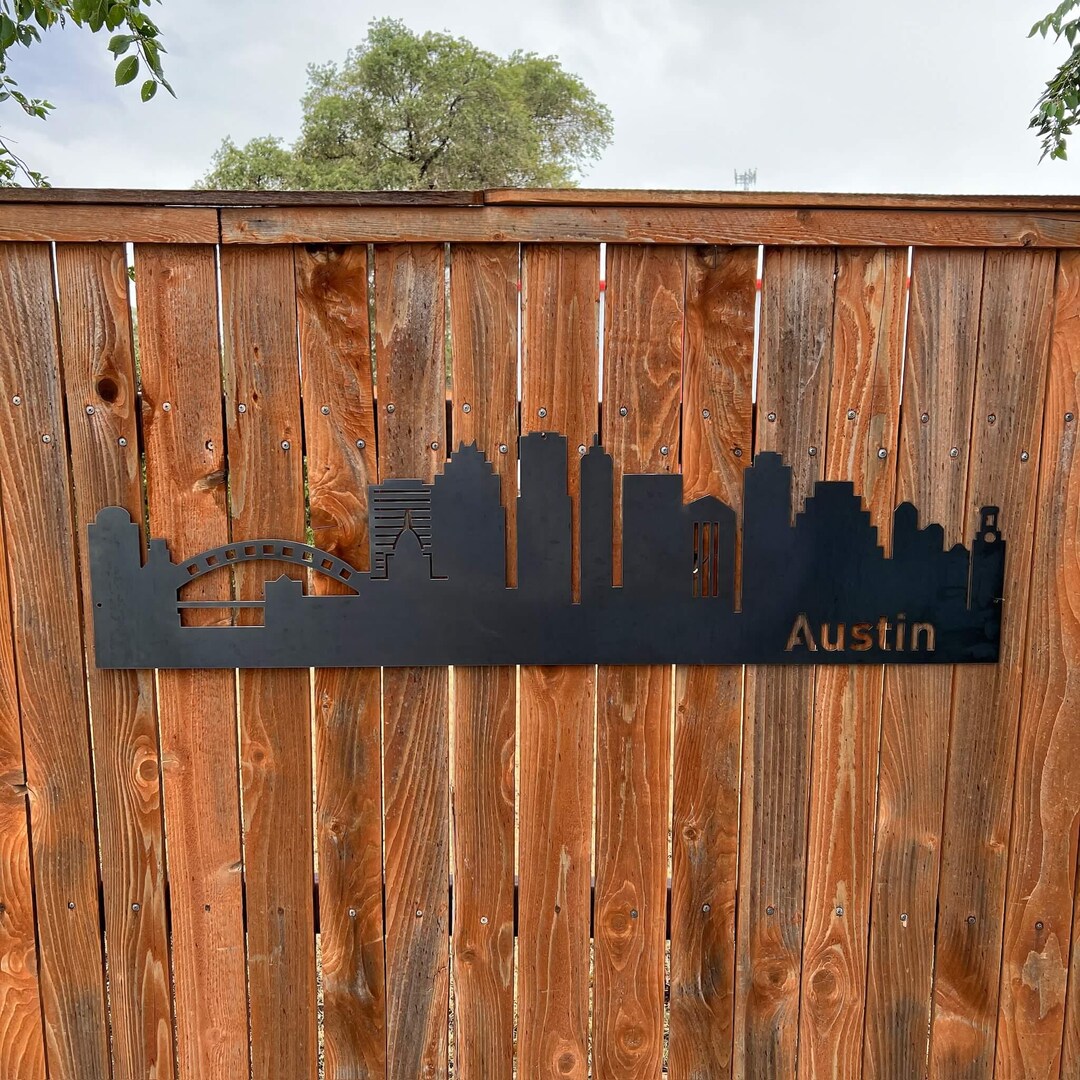 Austin Skyline Metal Sign | Personalized | Lone Star State | Christmas ...