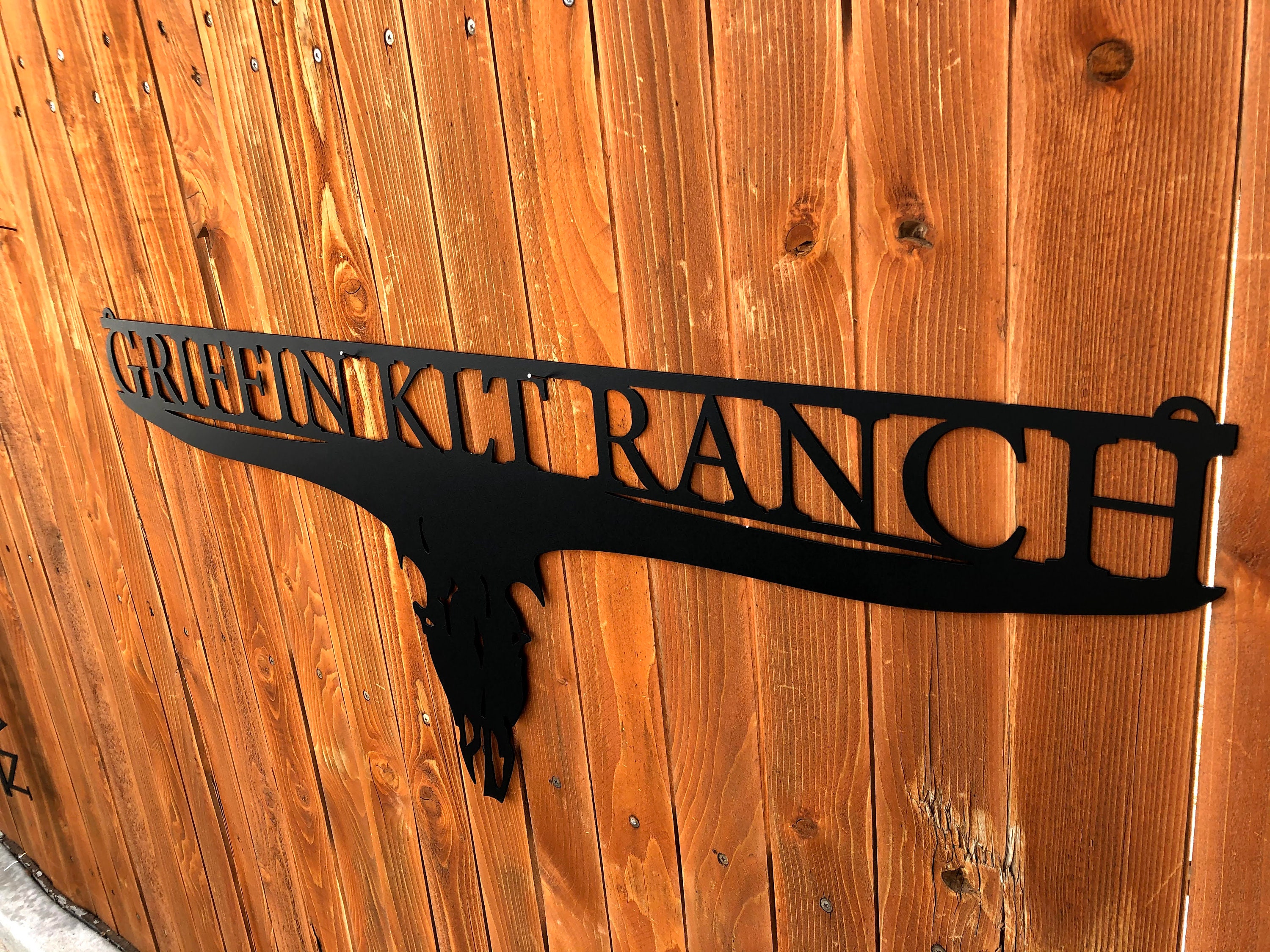 Custom Metal Sign Ranch Sign Cow Skull Longhorn Custom - Etsy