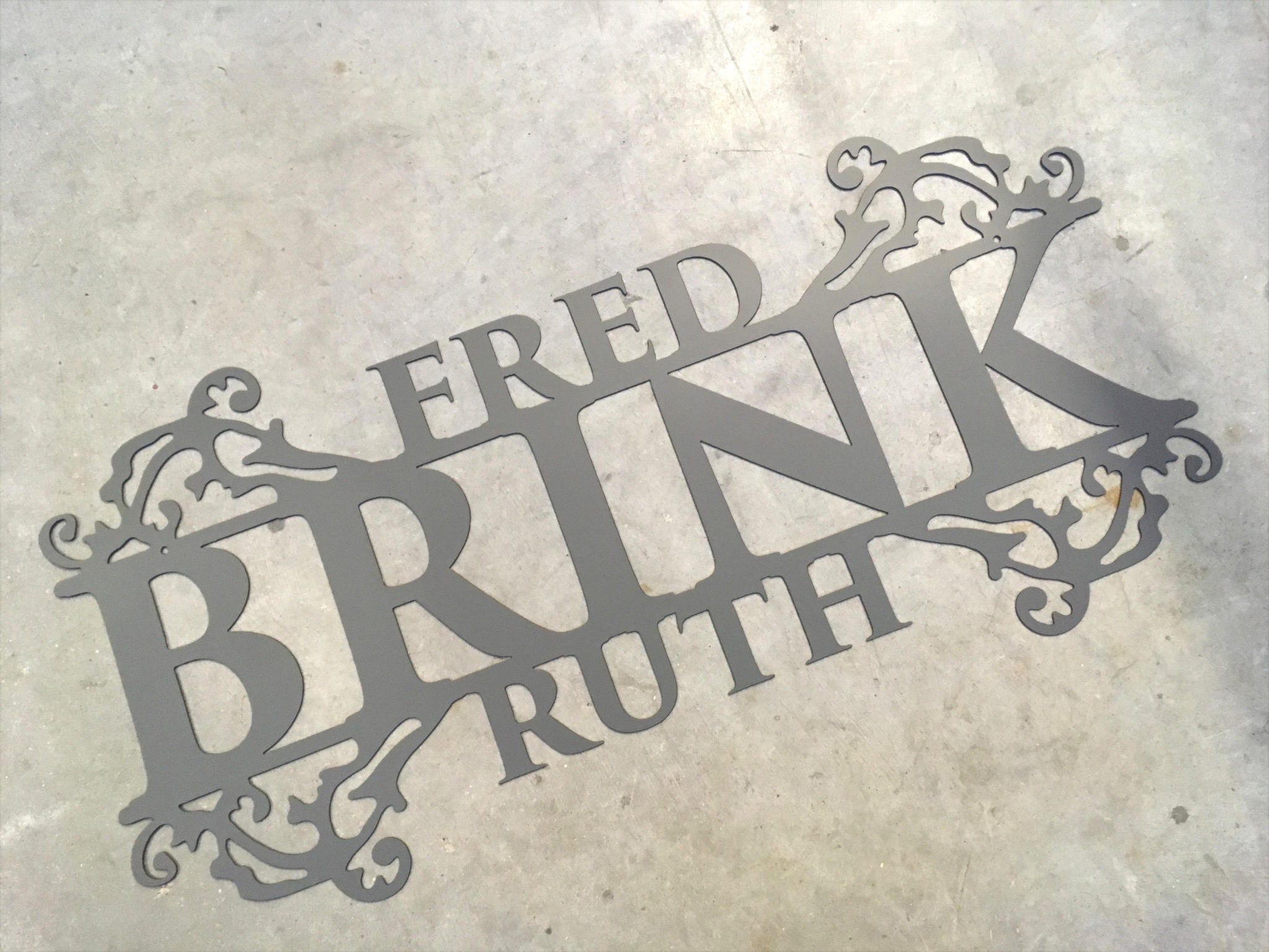 Custom Metal Sign Last Name Wall Art Wedding Gift | Etsy