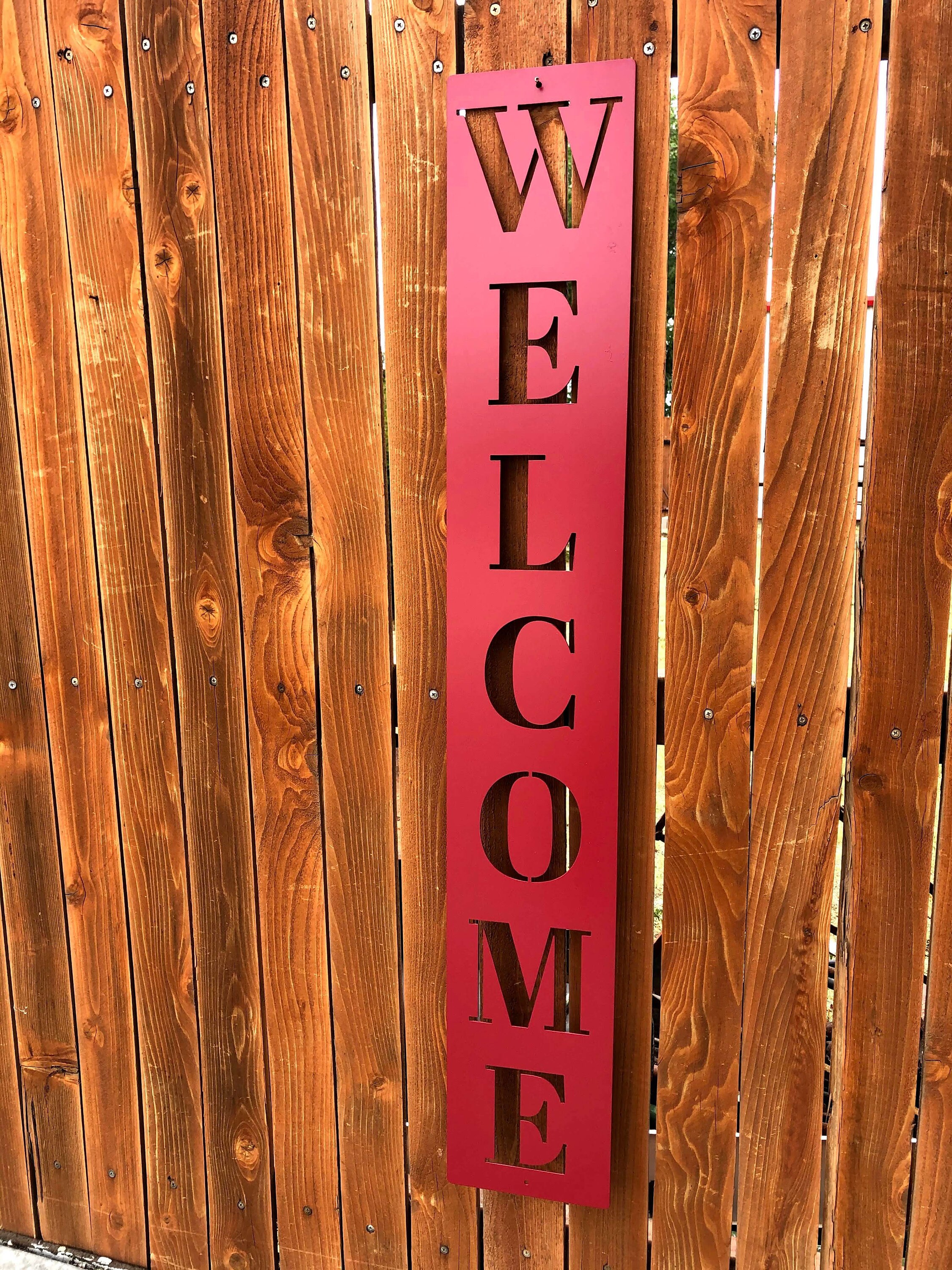 Vertical Welcome Sign for the Home Rustic Chic Family - Etsy