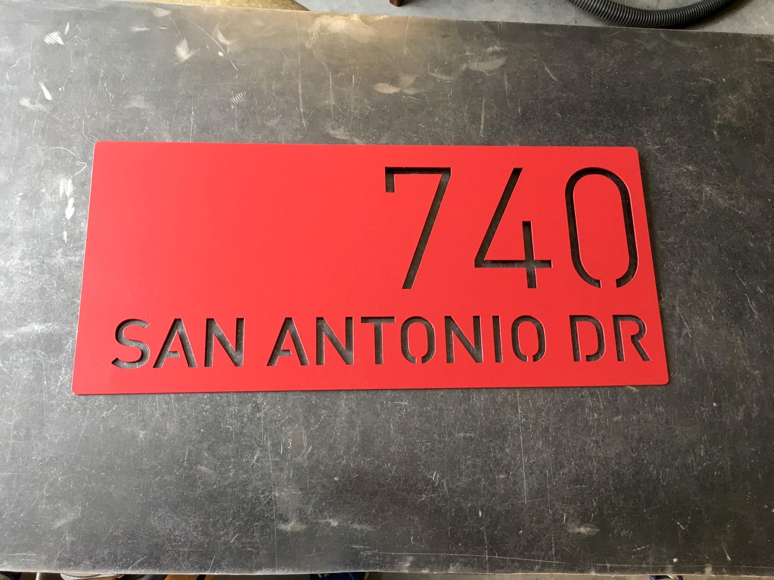 Custom Metal Sign Address Number Marker Simple House - Etsy