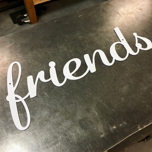 Friends - Metal Lettering | Steel Wall Art | Cursive Text ...