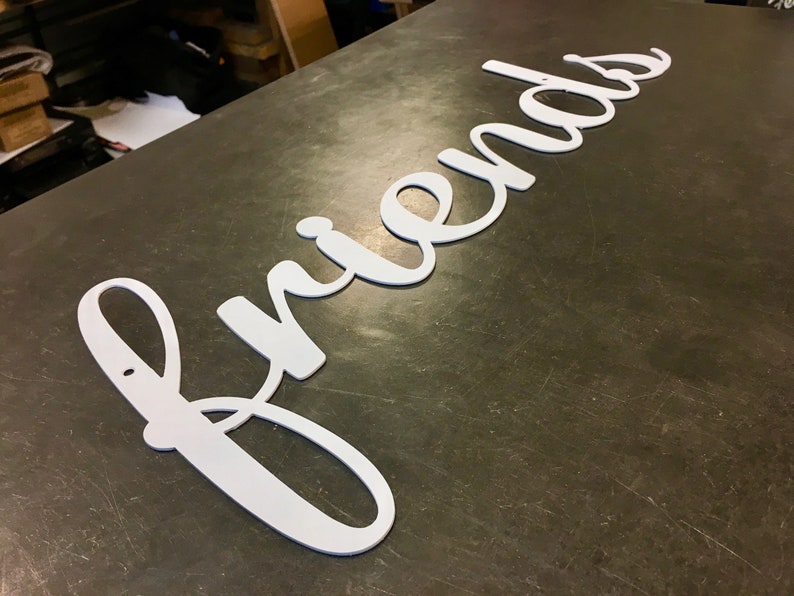 Friends - Metal Lettering | Steel Wall Art | Cursive Text ...
