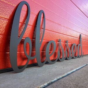 Blessed | Metal Lettering | Steel Home Decor | Blessed | Wall Art ...