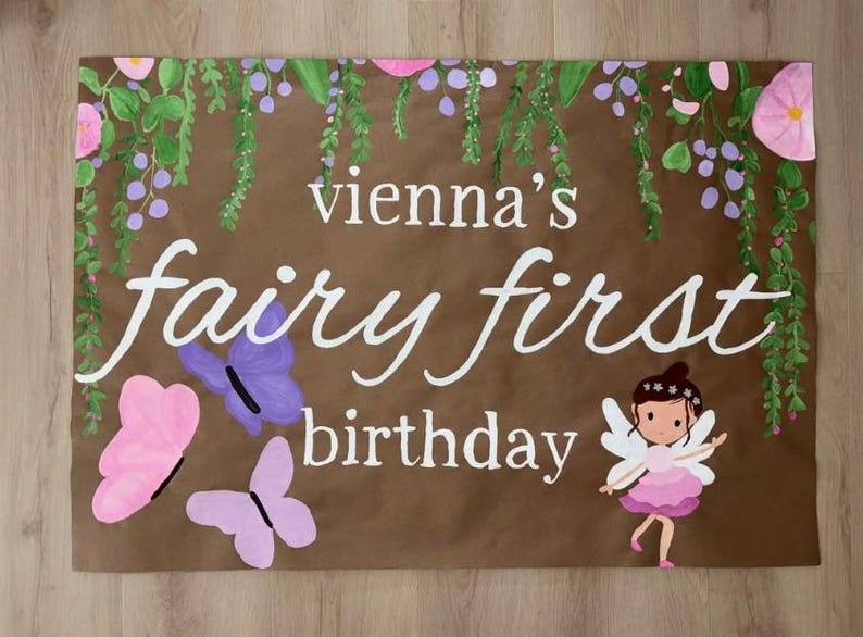 Hand Painted Birthday Banner - Etsy